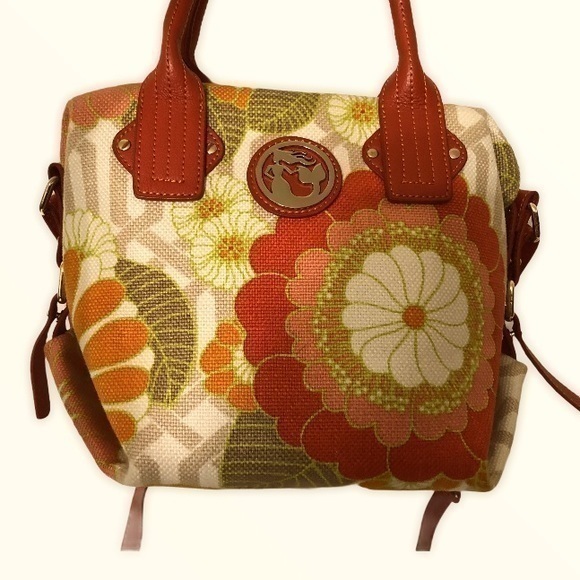 Spartina 449 | Bags | Spartina 449 Shoulder Bag Floral Orange Red Bag ...